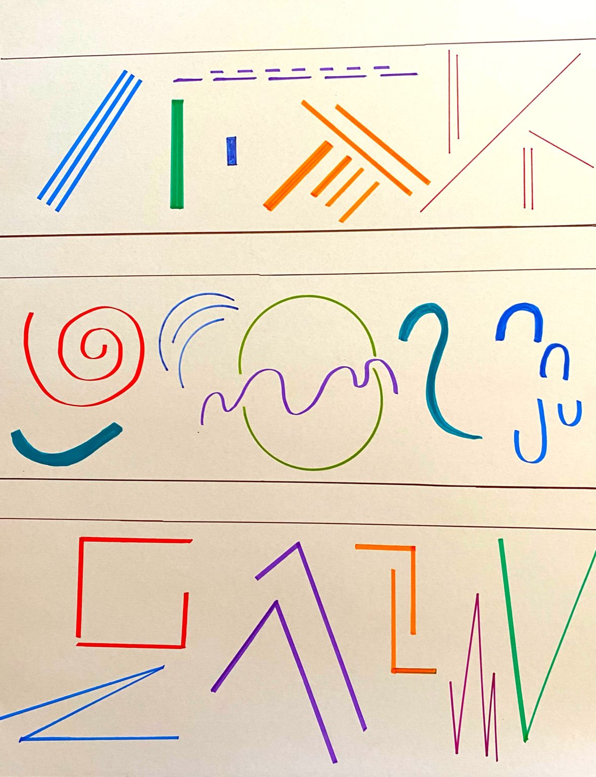 Line Drawing 1 Lesson – Foundations - Art With Miss Linda